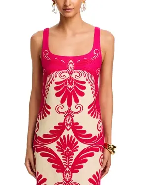 Farm Rio Spring Arabesque Midi Dress