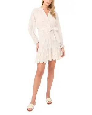 Vince Camuto Ruffled Puffed Sleeve Mini Dress