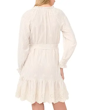 Vince Camuto Ruffled Puffed Sleeve Mini Dress