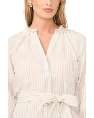 Vince Camuto Ruffled Puffed Sleeve Mini Dress