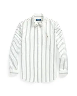 Polo Ralph Lauren Classic Fit Stripe Oxford Shirt - White/blue