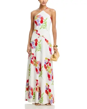 MILLY Leda Maxi Dress - White Multi