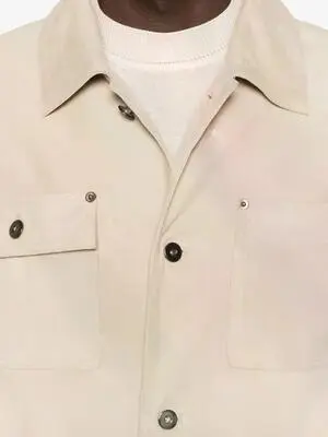 PAOLO PECORA Button-up Shirt Jacket - Neutrals