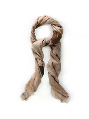 UMA WANG Polka Dot Crinkled Scarf - Neutrals