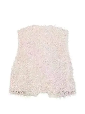 RAME Fringe-detail Sleeveless Jacket