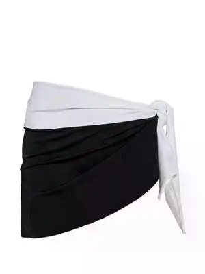 Balmain Two-tone Wrap-style Sarong - Black