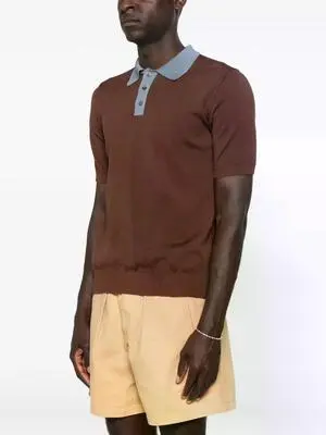 GALLIA Buttoned Short-sleeve Polo Shirt