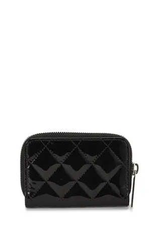 Chanel Patent Leather Brilliant Zip Around Coin Purse