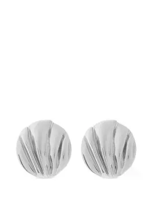 Chloé Pleated Clip-on Earrings - Silver