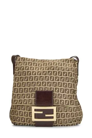 Fendi Zucchino Messenger Bag - Brown