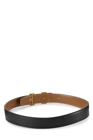 Hermès Constance Belt With Gold-tone 'h' Buckle - Black