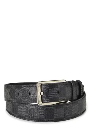 LOUIS VUITTON Damier Graphite Ceinture 90 - Black