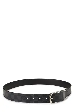 LOUIS VUITTON Damier Graphite Slender Reversible Belt