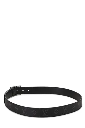 LOUIS VUITTON Monogram Eclipse Reverso Belt 100