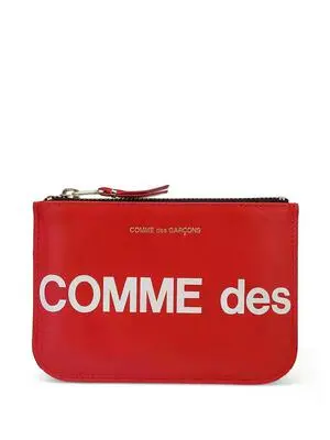 Comme Des Garçons Logo Print Wallet - Red