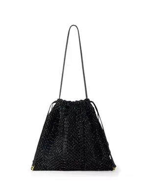 Elisabetta Franchi Beaded-mesh Bucket Shoulder Bag