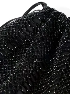 Elisabetta Franchi Beaded-mesh Bucket Shoulder Bag