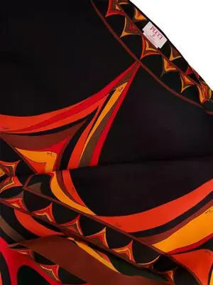 Emilio Pucci Marmo Print Cape-overlay Maxi Dress