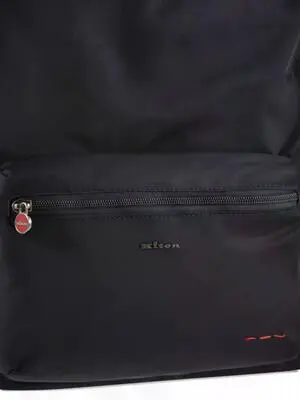 Kiton Logo-detail Backpack - Blue