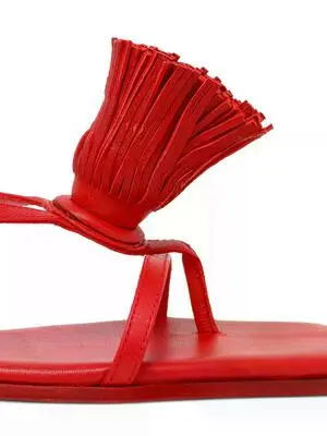 VIC MATIE Tassel Detail Buckle Fastening Sandals - Red
