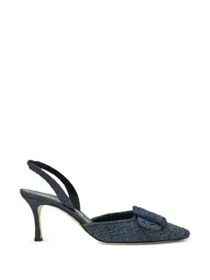 Manolo Blahnik Maysli Buckle-detail Pumps - Blue