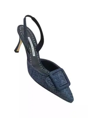Manolo Blahnik Maysli Buckle-detail Pumps - Blue