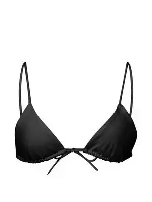Loulou De Saison Triangle Bikini Top - Black