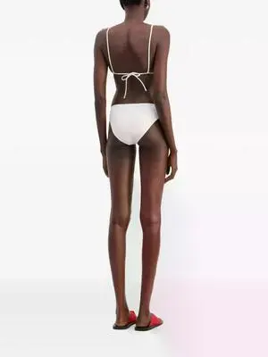 Loulou De Saison Triangular Bikini Top - White