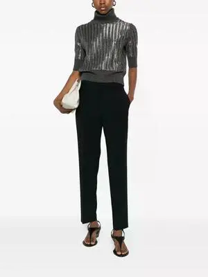 Ermanno Scervino Sequin-embellished Short-sleeve Sweater
