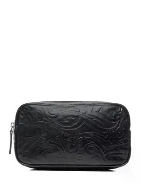 John Richmond Embossed Pattern Clutch Bag - Black