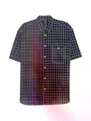 Comme Des Garçons Panelled Checked Shirt