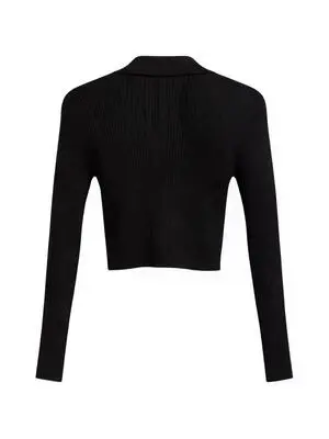 John Richmond Ribbed-knit Chain-link Cardigan