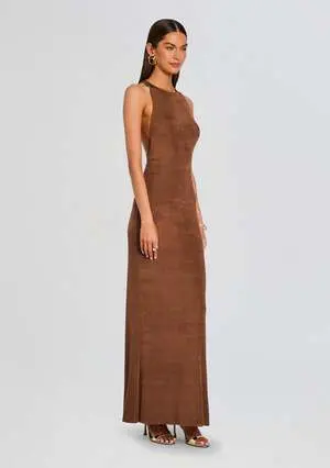 SEROYA Dove Maxi Dress - Cocoa Brown