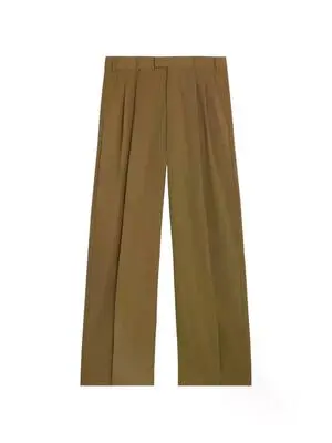 A PAPER KID Pleated Wool Trousers - Brown