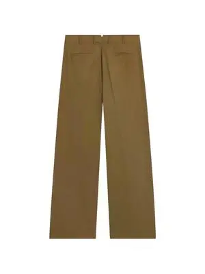 A PAPER KID Pleated Wool Trousers - Brown