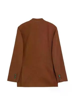 A PAPER KID Linen Double-breasted Blazer