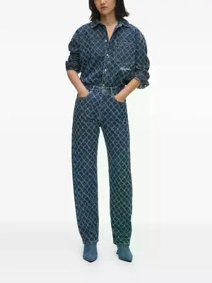 Karl Lagerfeld Argyle Straight-leg Jeans