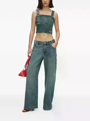 Karl Lagerfeld Buckle Cut-out Jeans