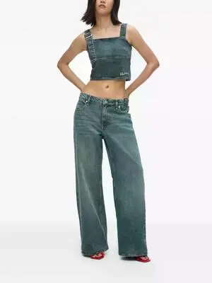 Karl Lagerfeld Buckle Cut-out Jeans