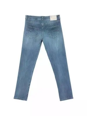 BARBA NAPOLI Faded-effect Slim-fit Jeans - Blue