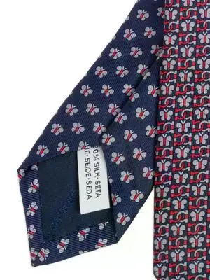 FERRAGAMO Butterfly-print Silk Neck Tie