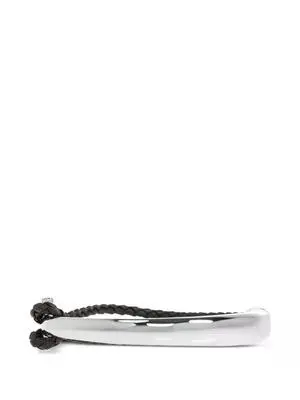 FERRAGAMO Gancini Braided-leather Bracelet
