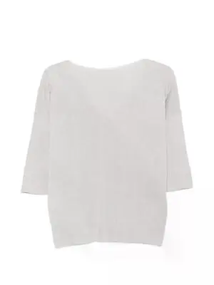 LE TRICOT PERUGIA V-neck Short-sleeve Sweater