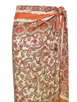 Malìparmi Paisley-print Wrap Skirt
