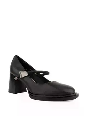 LINDA BAUMANN Logo Plaque Block-heel Pumps