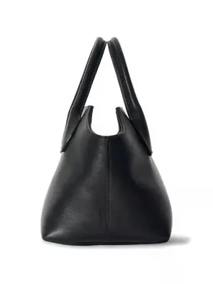 THE ROW Terrasse Bauletto Leather Tote Bag - Black