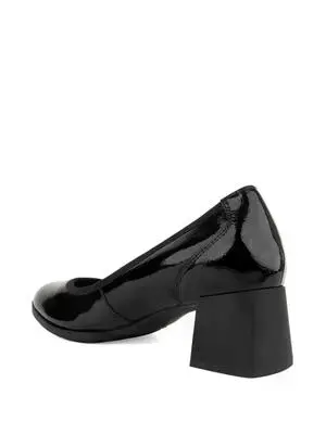 LINDA BAUMANN Patent-finish Block-heel Pumps