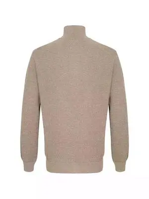 Corneliani Button-up Knit Sweater - Neutrals