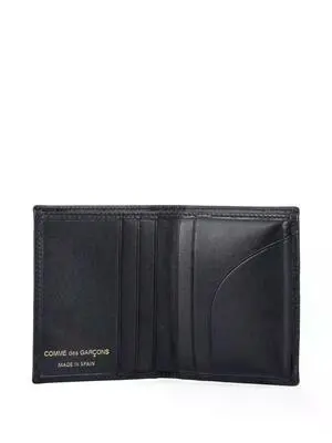 Comme Des Garçons Leather Bifold Wallet - Black