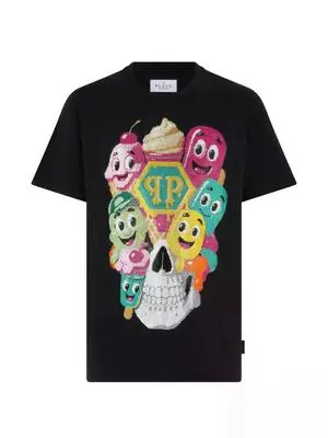 Philipp Plein Ice-cream Skull T-shirt - Black